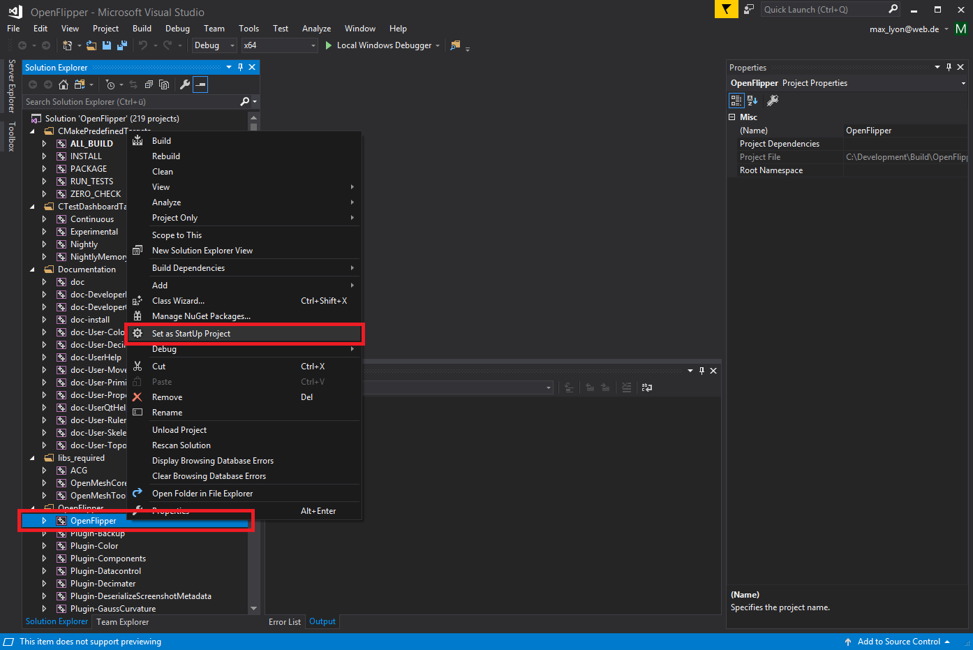 Developer Documentation: Building OpenFlipper