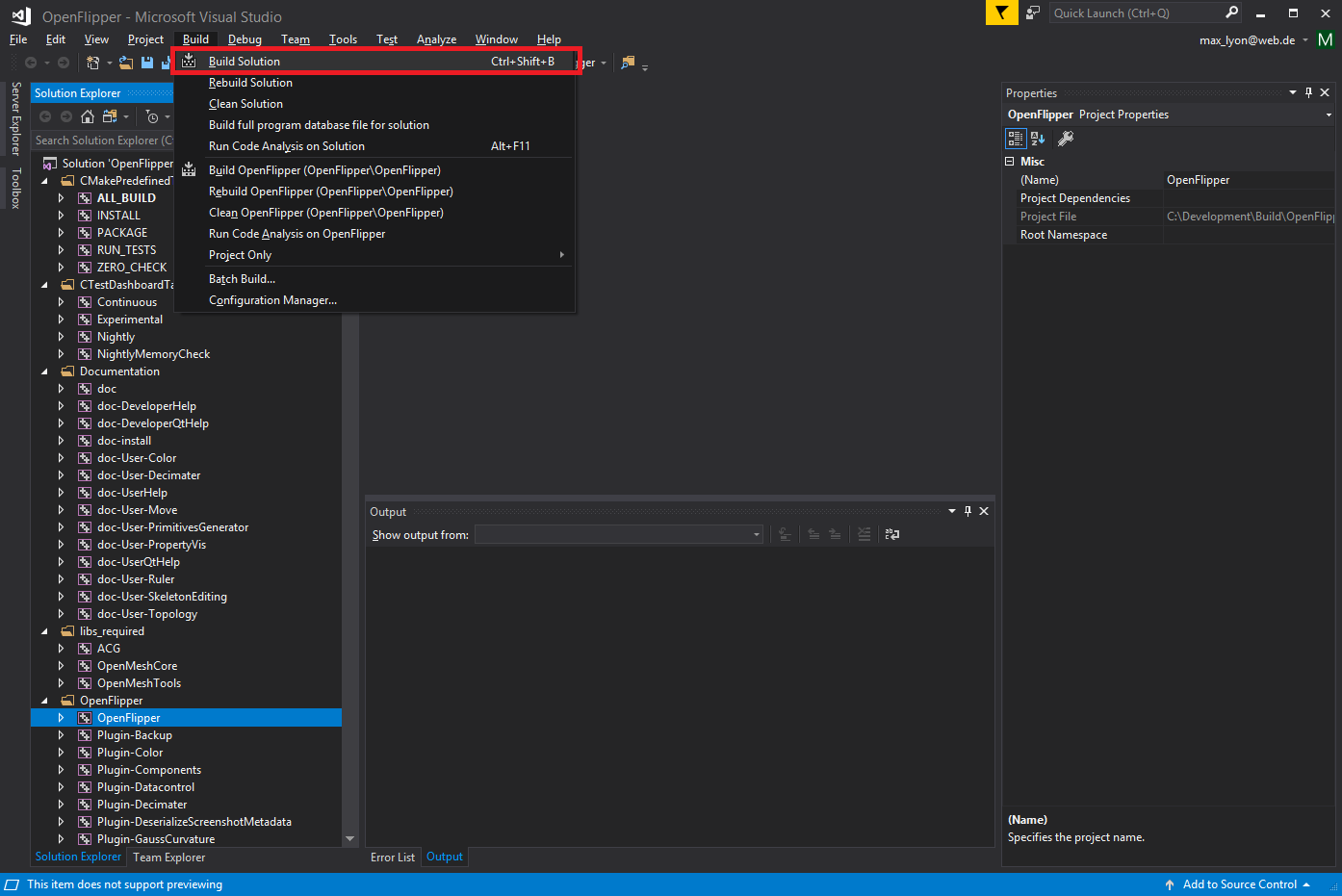 Developer Documentation: Building OpenFlipper